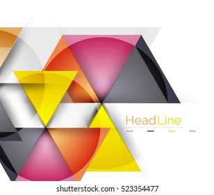 3d Geometric Abstract Background Triangle Template Stock Illustration ...