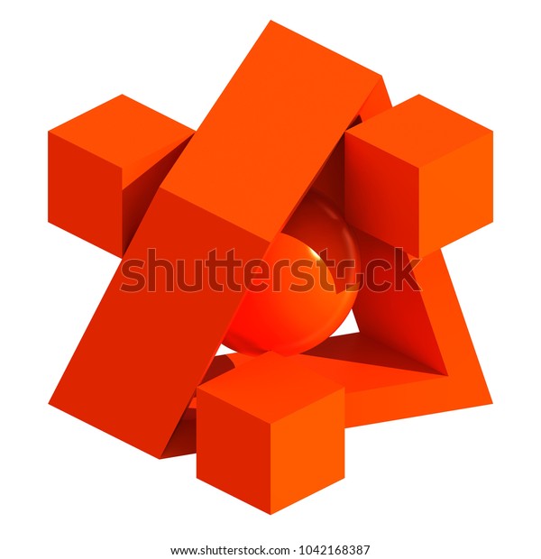 3d Geometric Composition Abstract Architectural Design Stock ...