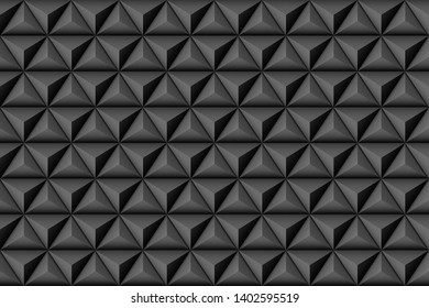 3d Geometric Pattern Pyramids Abstract Black Stock Illustration ...