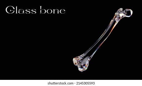 3d Glass Bone Render Your Creative Stock Illustration 2145305593 ...