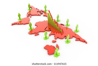 3d Global Business Network Business Graph Stock Illustration 111947615 ...