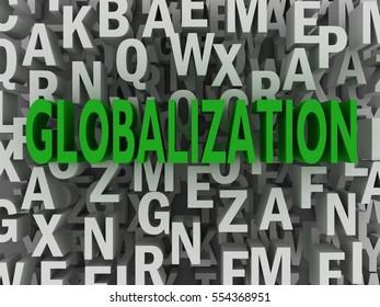 3d Globalization Word Cloud Concept Stock Illustration 554368951 ...