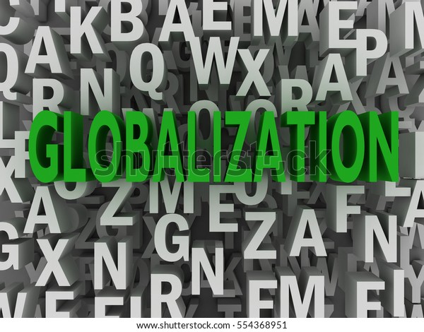 3d Globalization Word Cloud Concept Stock Illustration 554368951 ...