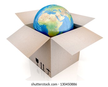 3d Globe Box Elements This Image Stock Illustration 130450886 ...