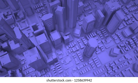 3d Glossy City Render 3d Rendering Stock Illustration 1258639942 ...