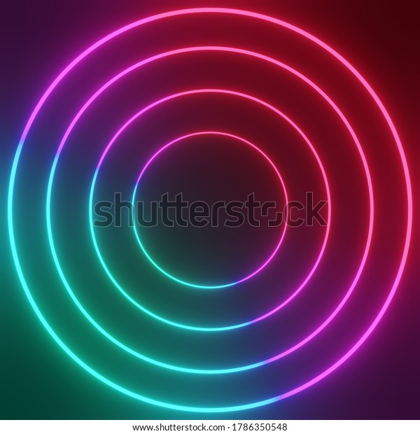 3d Glowing Magic Circle Frame Glowing 库存插图 1786350548 | Shutterstock