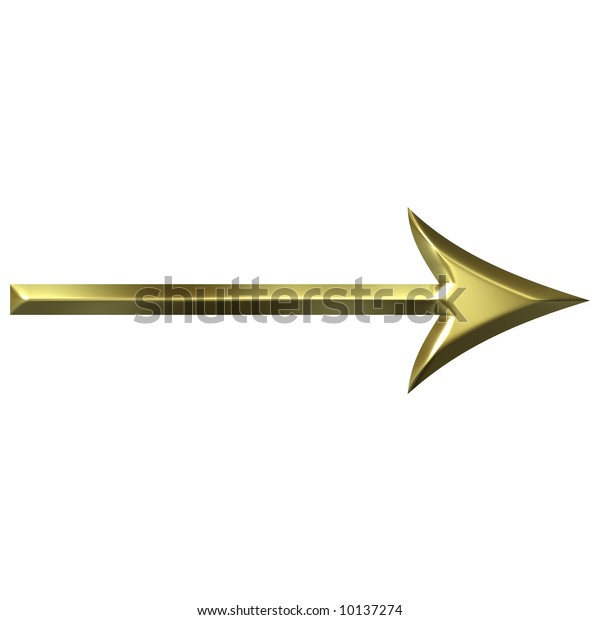 3d Golden Arrow Stock Illustration 10137274 | Shutterstock