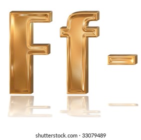 3d Golden Patterned Font Reflection Letter 스톡 일러스트 33079489 | Shutterstock