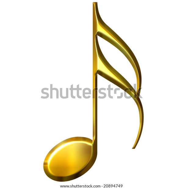 3d Golden Sixteenth Note Stock Illustration 20894749 | Shutterstock