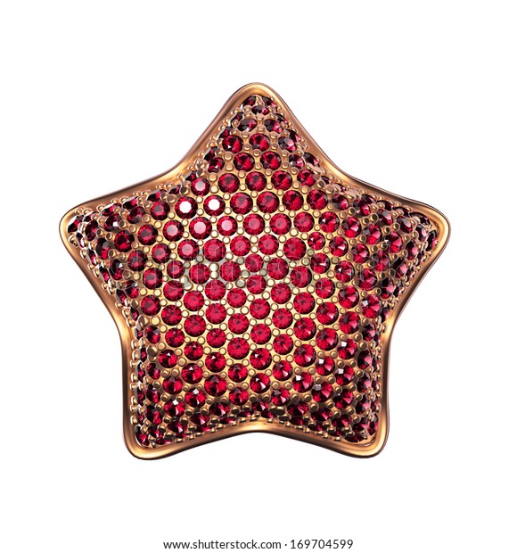 3d Golden Star Symbol Ruby Crystals 스톡 일러스트 169704599 | Shutterstock