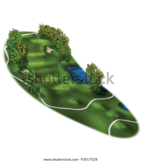 3d Golf Course Hole Layoutthree Dimensional 스톡 일러스트 93057028 | Shutterstock