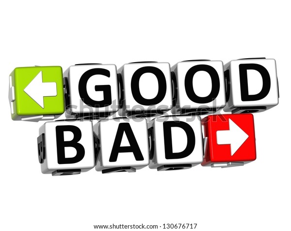 3d Good Bad Button Click Here Stock Illustration 130676717 | Shutterstock