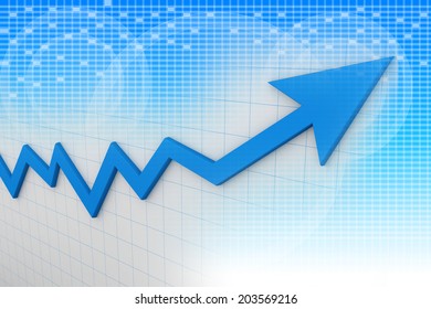 3d Graph Arrow High Isolated On: ภาพประกอบสต็อก 203569216 | Shutterstock