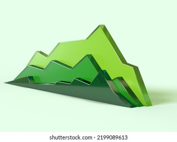 3d Graph Chart Colorful Separated Section Stock Illustration 2199089613 ...