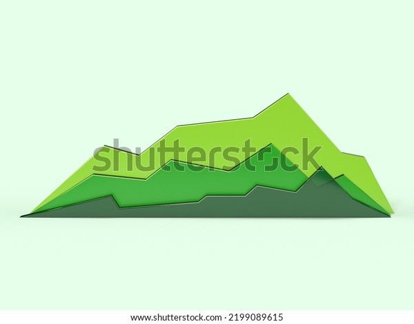 3d Graph Chart Colorful Separated Section Stock Illustration 2199089615 ...