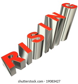 3d Graph Word Rising On White Stock Illustration 19083427 | Shutterstock