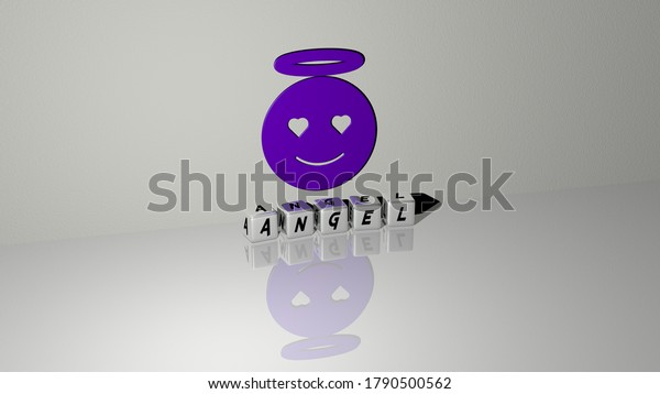 3d Graphical Image Angel Vertically Along Stock Illustration 1790500562 ...