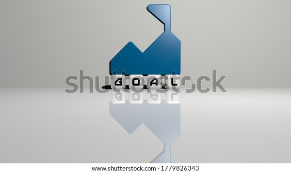3d Graphical Image Goal Vertically Along Stock Illustration 1779826343 ...