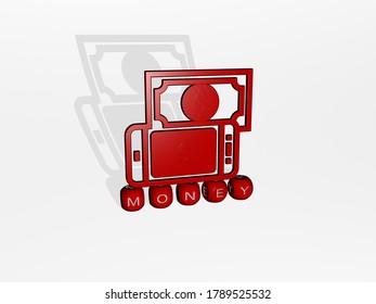 3d Graphical Image Money Vertically Along Stock Illustration 1789525532 ...