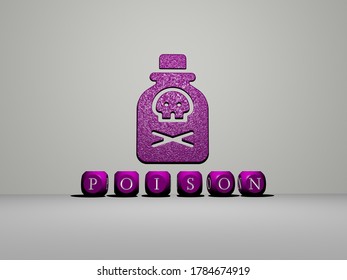 3d Graphical Image Poison Vertically Along Stock Illustration ...