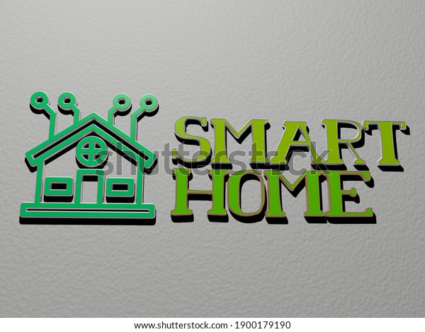 3d Graphical Image Smart Home Vertically Stock Illustration 1900179190 ...