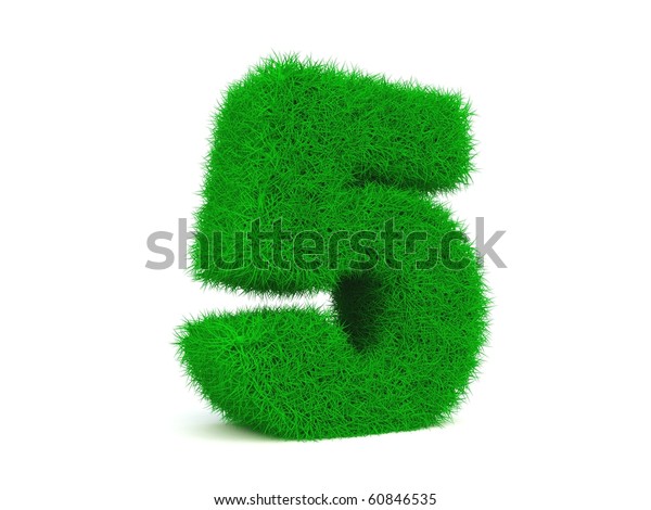 3d Grass Number Five Stock Illustration 60846535 | Shutterstock