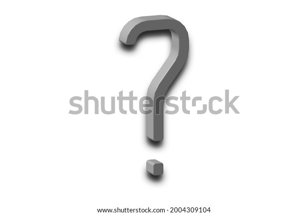 3d Gray Question Mark On White Stock Illustration 2004309104 | Shutterstock