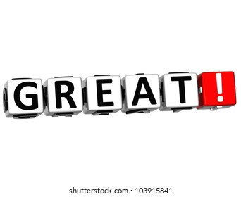 3d Great Button On White Background Stock Illustration 103915841 ...