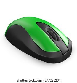 3d Green Computer Mouse Isolated On Stock Illustration 377221234 ...