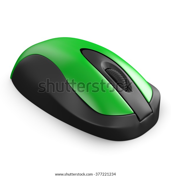 3d Green Computer Mouse Isolated On Stock Illustration 377221234 ...