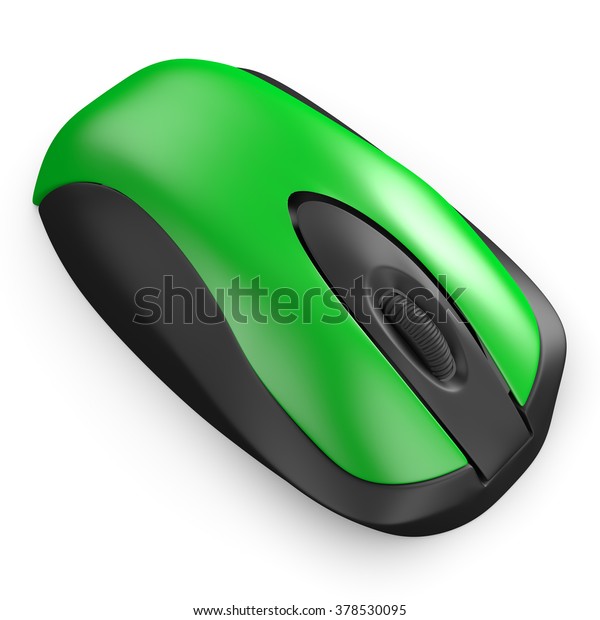 3d Green Computer Mouse Isolated On Stock Illustration 378530095 ...