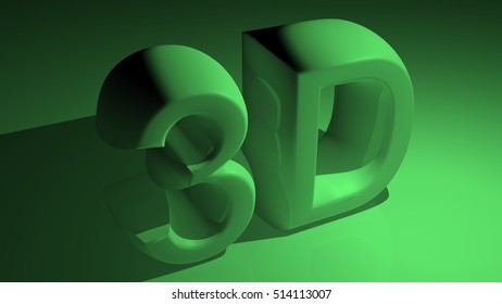 3d Green 3d Rendering Stock Illustration 514113007 | Shutterstock