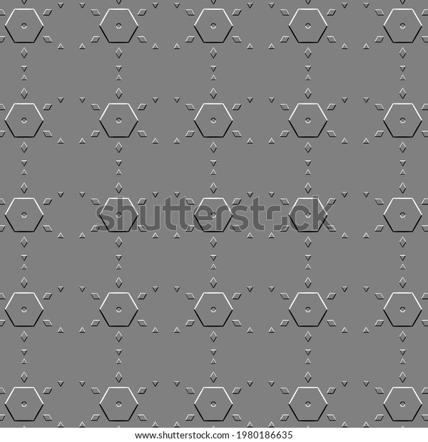 3d Grey Hexagon Pattern Background Stock Illustration 1980186635 ...