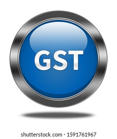3d Gst Round Button Isolated Stock Illustration 1591761967 | Shutterstock