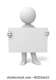 3d Man Standing Empty Board 3d 库存插图 85124533 | Shutterstock