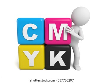 3d Guy Cmyk Mode Stock Illustration 337763297 | Shutterstock