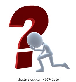 3d Guy Question Mark On White 스톡 일러스트 66940516 | Shutterstock