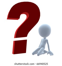 3d Guy Question Mark On White Stock Illustration 66940525 | Shutterstock
