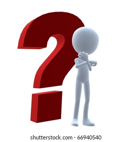 3d Guy Question Mark On White 스톡 일러스트 66940540 | Shutterstock