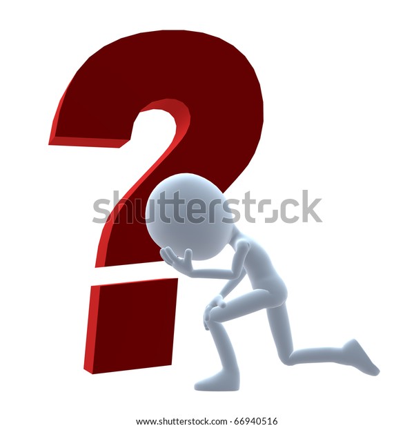 3d Guy Question Mark On White Stock Illustration 66940516 | Shutterstock