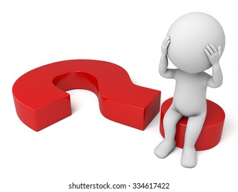 3d Guy Sign Question Mark Stock Illustration 334617422 | Shutterstock