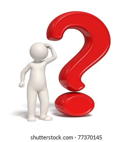 3d Guy Thinking Front Big Question Stock Illustration 77370145 3d Guy Thinking Front Big Question Stock Illustration 77370145