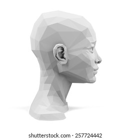 3d Head Stock Illustration 372386284
