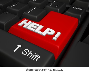 3d Help Computer Computer Keyboard Stock Illustration 273891029 ...