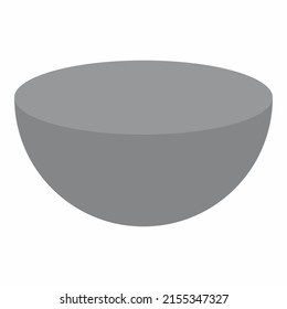 3d Hemisphere Geometric Shape Isolated On Stock Illustration 2155347327 ...