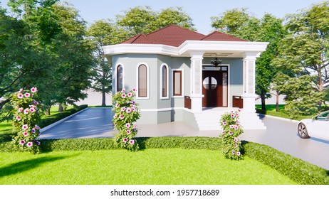 3d House Design Rendering Stock Illustration 1957718689 | Shutterstock