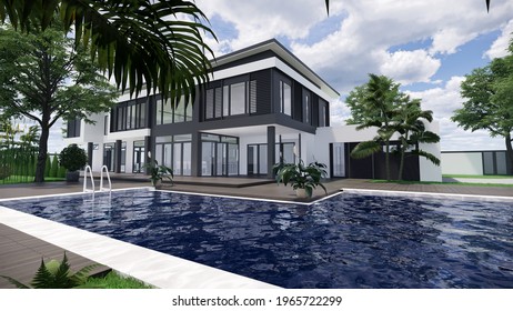 3d House Design Rendering Stock Illustration 1965722299 | Shutterstock