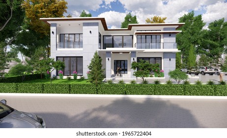 3d House Design Rendering Stock Illustration 1965722404 | Shutterstock