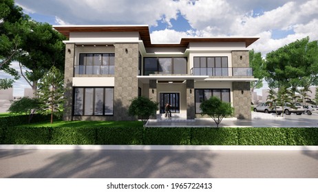 3d House Design Rendering Stock Illustration 1965722413 | Shutterstock