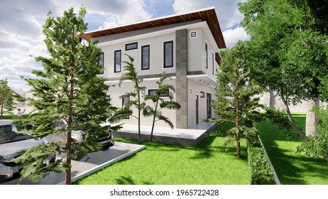 3d House Design Rendering Stock Illustration 1965722428 | Shutterstock